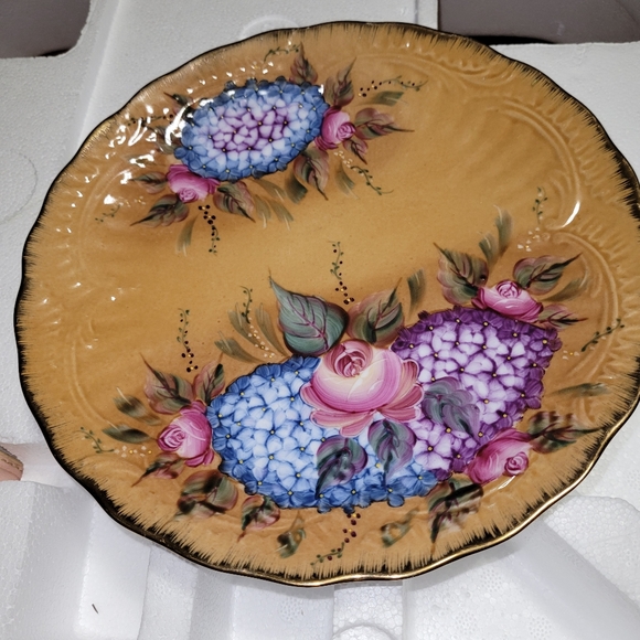 Accents | Vintage Floral Plate Roses Hand Painted | Poshmark